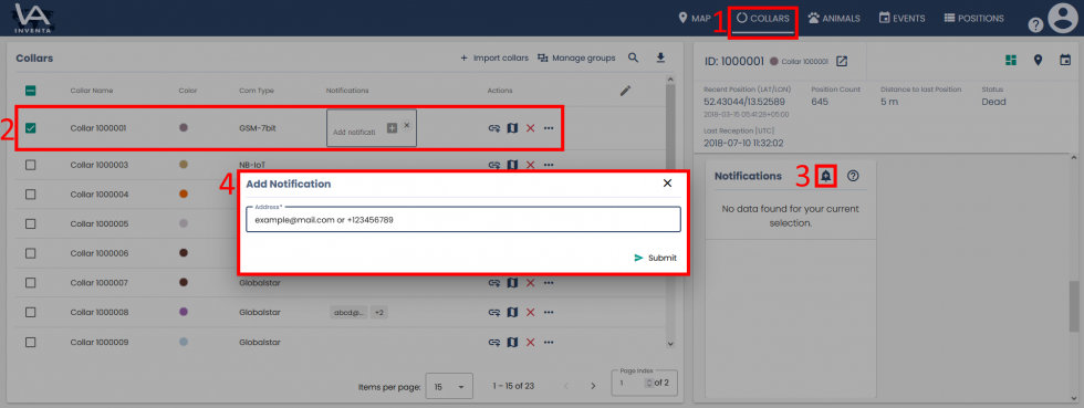 How to setup notifications - Vectronic Aerospace