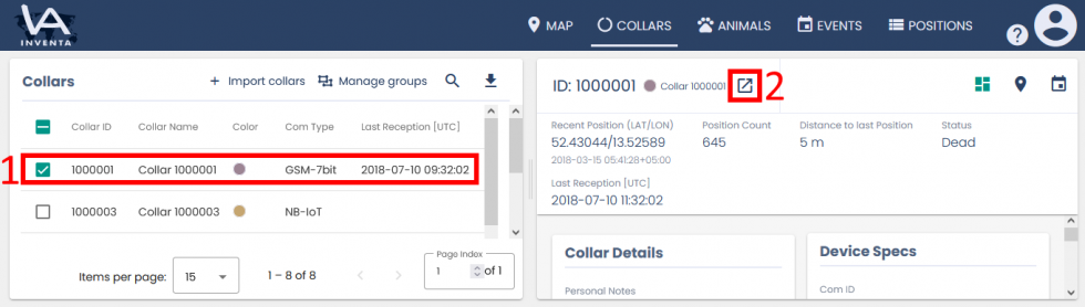Rename a Collar - Vectronic Aerospace